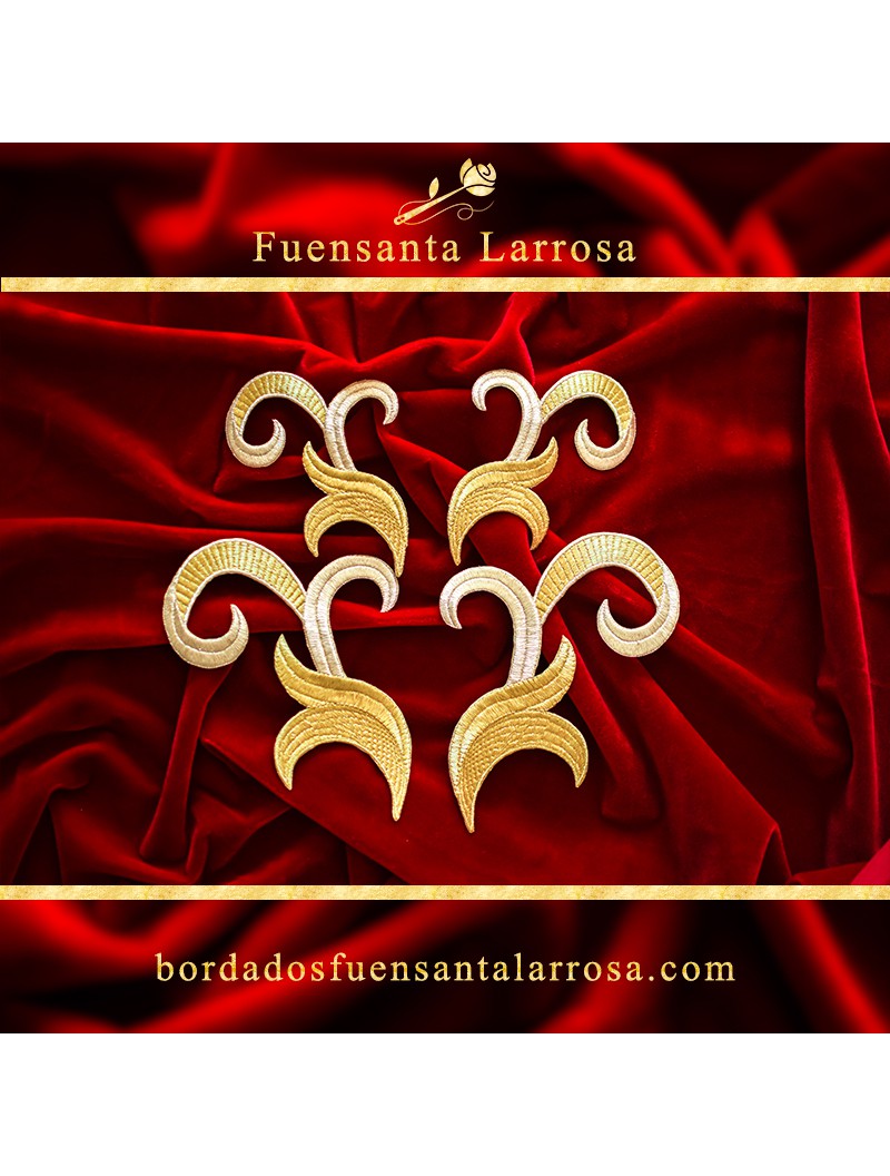 BORDADO FILIGRANA MÁLAGA GRANDE ORO. APLICACIÓN RELIGIOSA. LITÚRGICO.